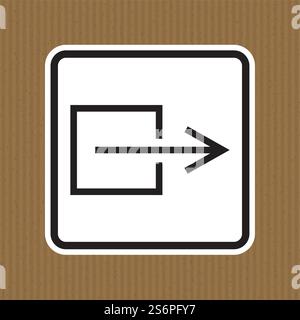 Output Exit Non-Electrical Symbol Sign, Vector Illustration, Isolate On ...