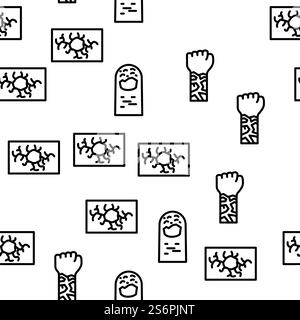 Disease Human Problem Vector Seamless Pattern Stock Vector Image & Art ...