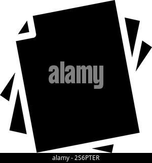 paper list glyph icon vector illustration Stock Vector Image & Art - Alamy