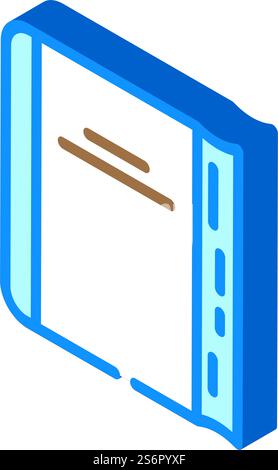 diary stationery accessory isometric icon vector illustration Stock ...
