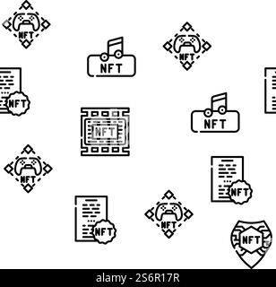 Nft Digital Technology Vector Seamless Pattern Stock Vector Image & Art ...