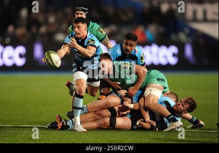 Cardiff's Ellis Bevan during the EPCR Challenge Cup match at Cardiff ...