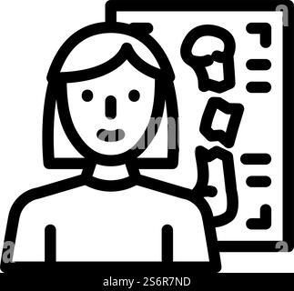 radiologist doctor line icon vector illustration Stock Vector Image ...