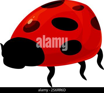 Funny ladybug. small insect with love letter. Vector illustration ...