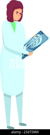 Woman chest xray icon cartoon vector. Radiology examination. Scan ...