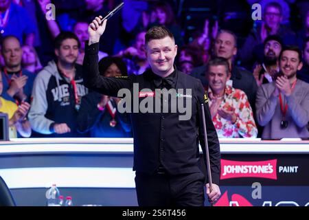 Kyren Wilson celebrating after winning the match between Kyren Wilson ...