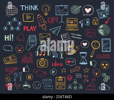 Social blogging line icons collection. Engagement, Followers, Viral ...