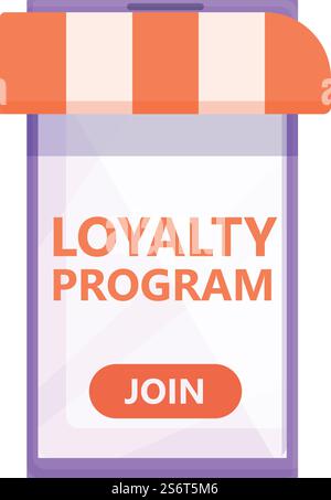 Join loyalty program icon cartoon vector. Customer card. Gift client ...