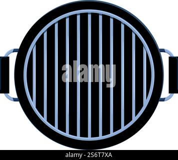 Top view grill icon cartoon vector. Steak roast. Garden pork. Top view ...