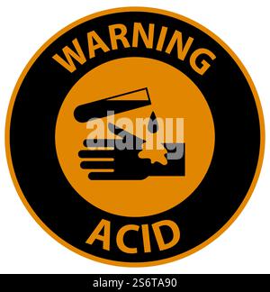 Label Acid Warning Sign On White Background Stock Vector Image & Art ...
