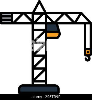 Icon Of Crane. Bold outline design with editable stroke width. Vector ...