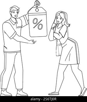 Special Offer Offering Salesman For Client Vector Stock Vector Image ...