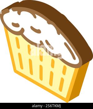 Dessert muffin icon. Isometric of Dessert muffin vector icon for web ...