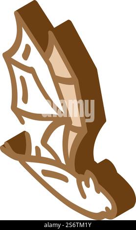 bat zoo animal color icon vector. bat zoo animal sign. isolated symbol ...