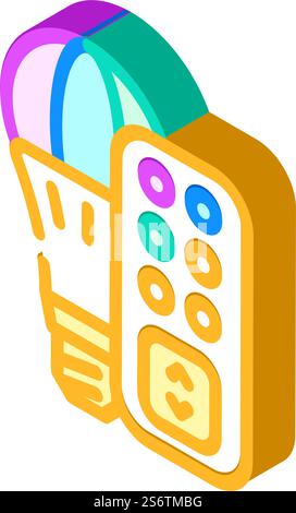 Led bulb icon isometric vector. Smart idea. Creative solution Stock ...