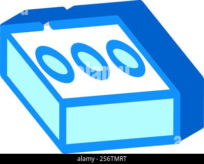 hollow brick isometric icon vector illustration Stock Vector Image ...