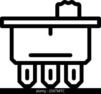 single pole double throw electrical switch glyph icon vector. single ...