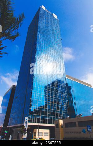 Jordan, Middle East, Amman. Skyscrapers of the Al Abdali district. W ...