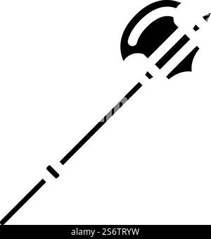 ax weapon glyph icon vector. ax weapon sign. isolated contour symbol ...
