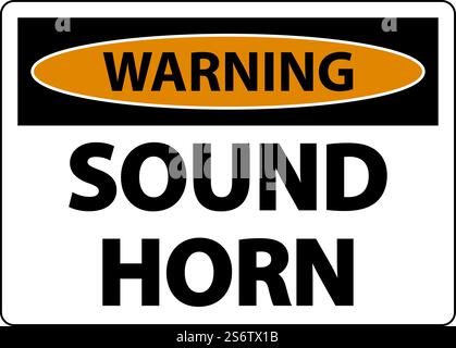 Warning Sound Horn Sign On White Background Stock Vector Image & Art ...