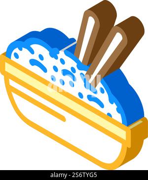 Chinese food icon isometric vector. Sakura travel. Hand style Stock ...