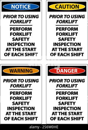 Perform Safety Inspection Sign On White Background Stock Vector Image ...