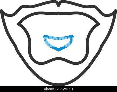 Goatee Icon. Editable Bold Outline With Color Fill Design. Vector ...