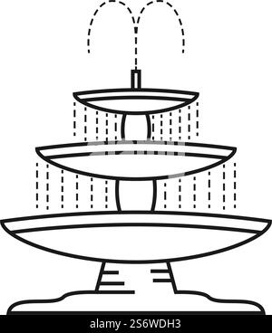 Public water fountain pixel perfect RGB color ui icon Stock Vector ...