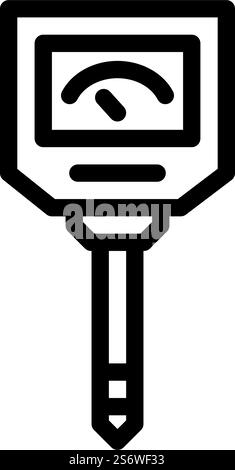 hygrometer device line icon vector illustration Stock Vector Image ...