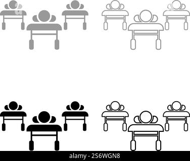 Bed solid icon. Hospital bed for patients glyph style pictogram on ...