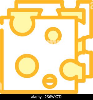 camembert cheese food slice color icon vector illustration Stock Vector ...