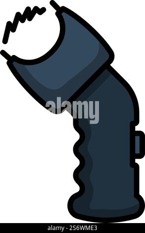 Stun Gun Icon. Editable Bold Outline With Color Fill Design. Vector ...