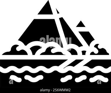 nile river glyph icon vector illustration Stock Vector Image & Art - Alamy
