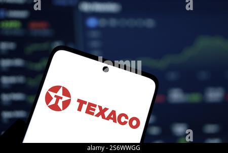 Texaco logo is displayed on smartphone Stock Photo - Alamy
