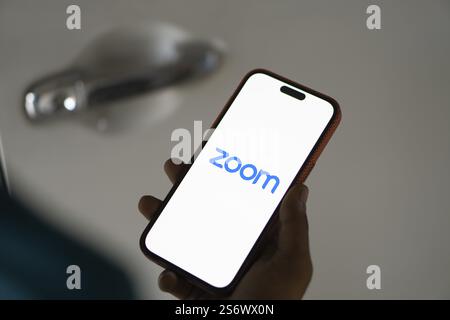 Zoom Workplace logo is displayed on smartphone Stock Photo - Alamy