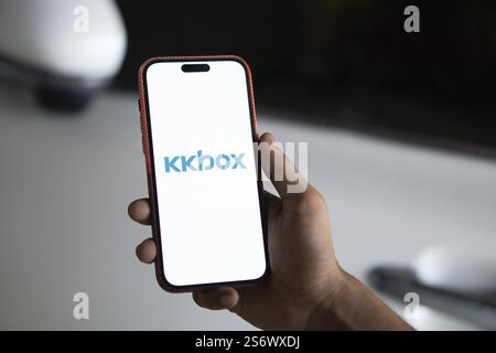 kkbox logo is displayed on smartphone Stock Photo - Alamy