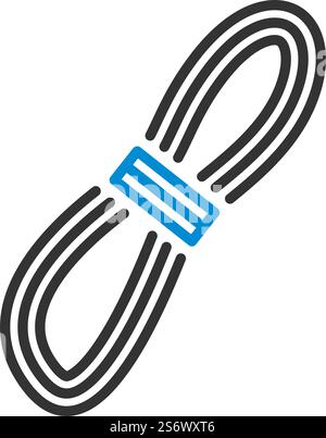 Climbing Rope Icon. Editable Bold Outline With Color Fill Design ...