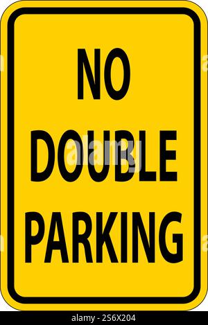 No Double Parking Sign On White Background Stock Vector Image & Art - Alamy