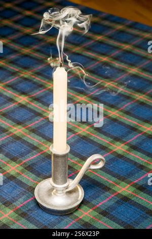Extinguished candle with smoke (Metaphor of the death). Extinguished ...