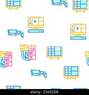 Cctv Camera Security Vector Seamless Pattern Stock Vector Image & Art ...