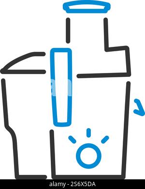 Juicer Machine Icon. Editable Bold Outline With Color Fill Design ...