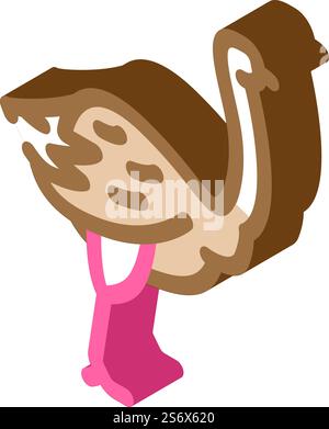 Raven bird icon isometric vector. Crow flight. Nature animal Stock ...