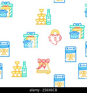 Wedding Day Accessory Vector Seamless Pattern Stock Vector Image & Art ...