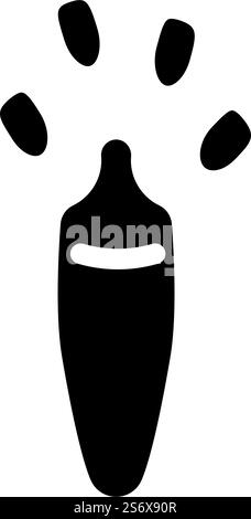 duck bird hoof print glyph icon vector illustration Stock Vector Image ...