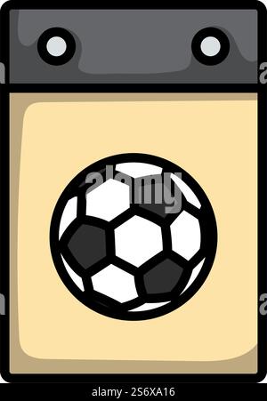 Icon Of Football Calendar. Editable Bold Outline With Color Fill Design ...
