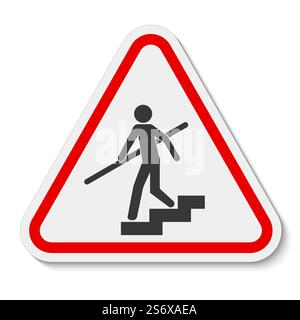 Avoid A Fall Use Handrails Sign Stock Vector Image & Art - Alamy