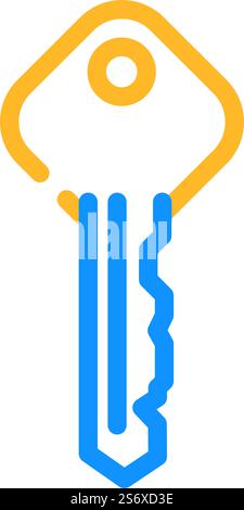 ordinary house key icon color illustration Stock Vector Image & Art - Alamy