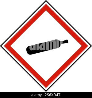 Compressed Gas Symbol Label On White Background Stock Vector Image ...