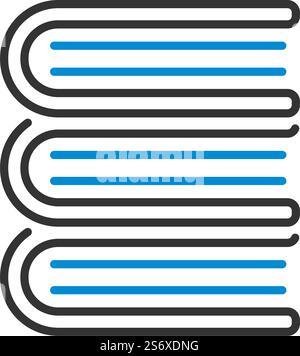 Icon Of Stack Of Books. Editable Bold Outline Design. Vector ...