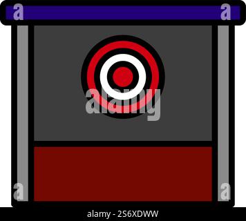Prize Shooting Range Icon. Editable Bold Outline With Color Fill Design ...